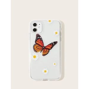 SHEIN | Accessories | Butterfly Daisy Clear Iphone 1 Pro Max Case ...